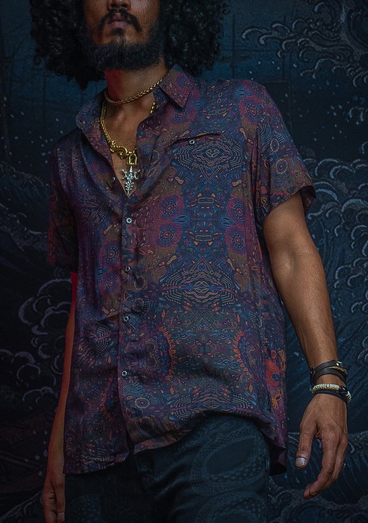 Shirt Men Half Sleeves / Bamboo – NEIRIKA – Ananda710Boutique